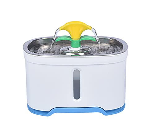 Generic Pearl Garden Rectangular Shaped Pet Fountain 2.5L Large Capacity Stainless Steel Tray (Blue) PD998