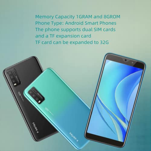 zsddzzy Smartphone,N25 Unlocked Cell Phone,Dual SIM Card,5.72-inch Screen,1GB RAM ,8GB ROM,Front and Rear Cameras,Supports The SIM Card 3GWCDMA:850/2100MHZ(Black