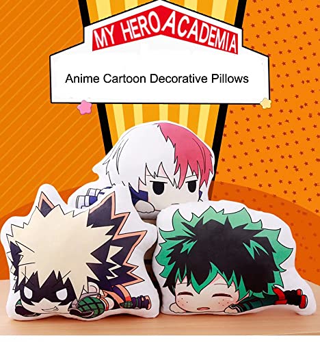 My Hero Animation Plush Throw Pillows Bakugou Plushie Throw Anime Cartoon Bed Sofa Decorative Pillows Fans Gift Cosplay 35cm/13.7 Inch -A