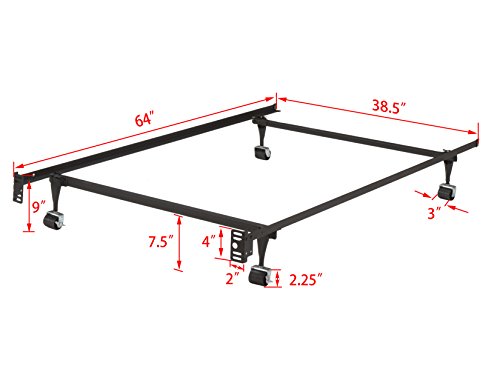 KB Designs - Sturdy Metal Twin Size Bed Frame Base for Box Spring and Mattress Foundation