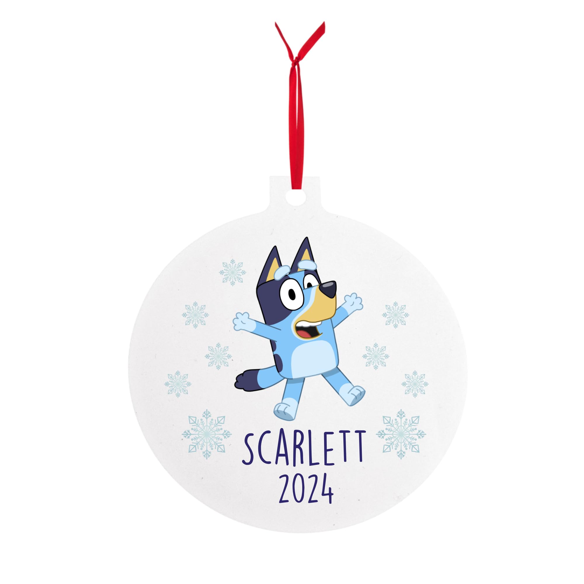 Personalized Child's Ornament 2024 / Ornament for boy/Girl/Unisex/for Kids/Funny Gift/Stocking Stuff/Gift for Grandson Granddaughter/Dog