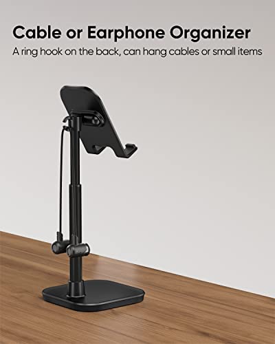 narmle Cell Phone Stand, Adjustable Phone Stand for Desk, Desktop Phone Holder Stand, Tall Phone Stand Cradle Compatible with iPhone, Galaxy and All Smart Phones