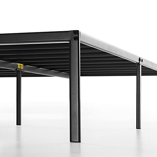Best Price Mattress 14 Inch Metal Platform Beds w/Heavy Duty Steel Slat Mattress Foundation (No Box Spring Needed), Black