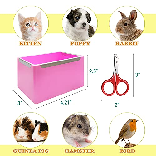 LLSPET Food and Water Bowl for Hamster/Rabbit/Chinchilla/Guinea Pig Other Small Pets,Rabbit Guinea Pig Hay Feeder,Made from Non-Toxic, BPA Free Plastic and Minimizing Waste and Mess