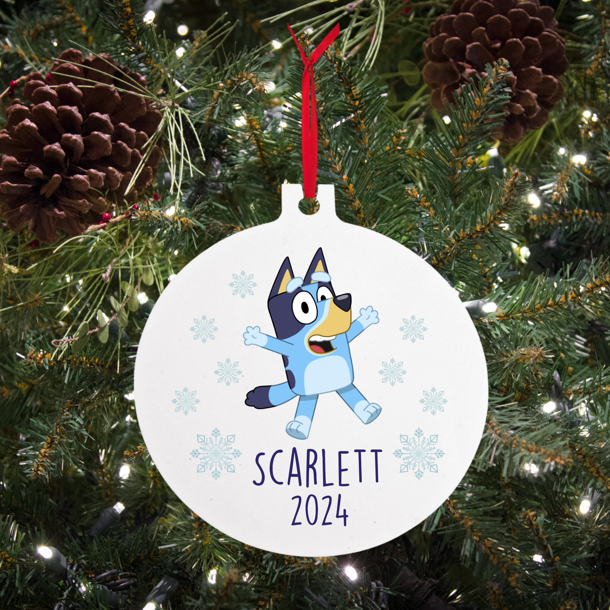 Personalized Child's Ornament 2024 / Ornament for boy/Girl/Unisex/for Kids/Funny Gift/Stocking Stuff/Gift for Grandson Granddaughter/Dog