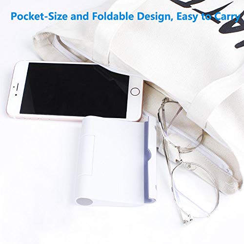 VOVIGGOL 2 Pack Cell Phone Stand for Desk, Foldable Cell Phone Holder Mobile Stand Phone Dock, Adjustable Tablet Stand Holder Compatible with iPhone 12 iPhone 11 Pro Xs X 8 iPad Samsung (Black)