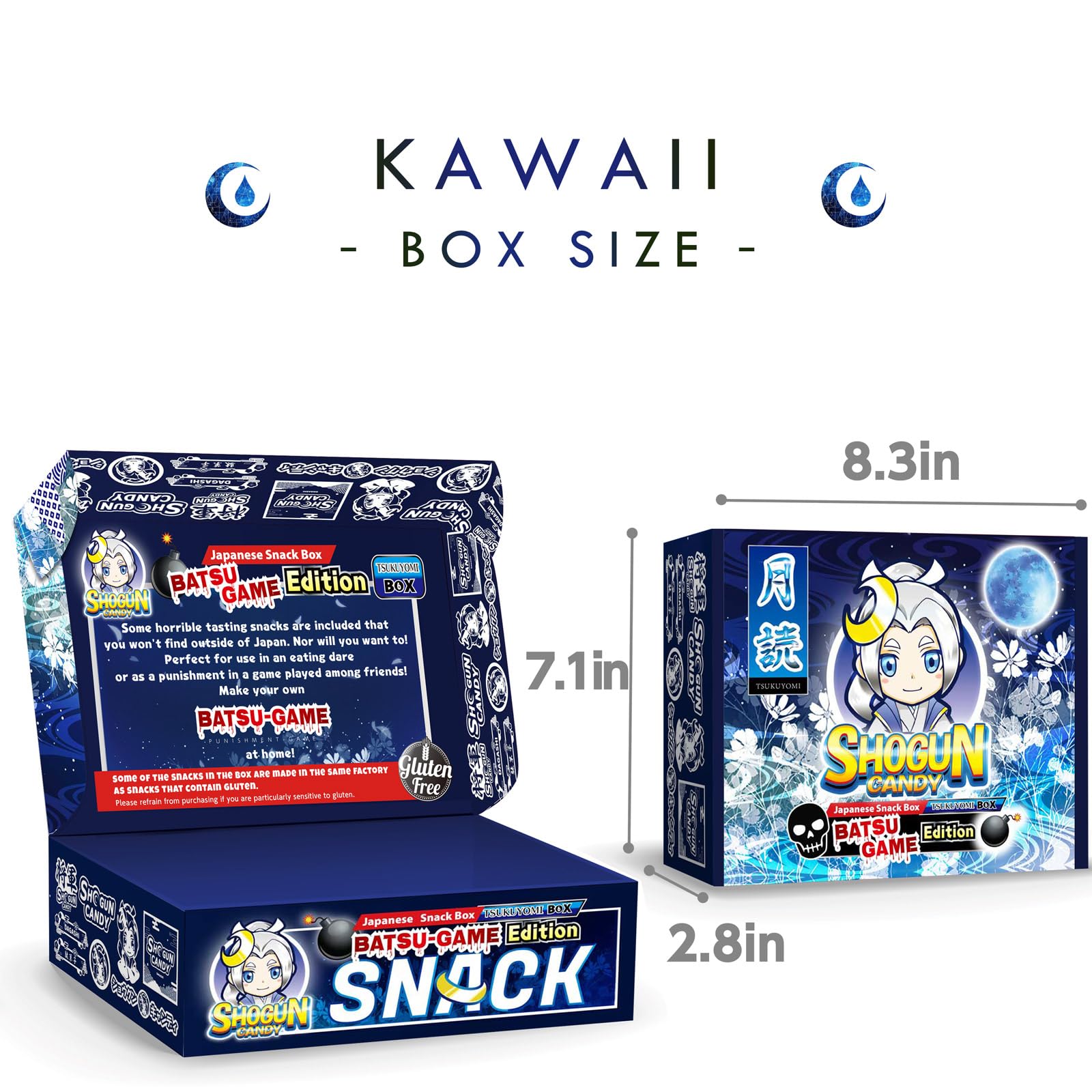 SHOGUN CANDY, 40 Pcs Japanese Snacks and Japanese Candy, Popin Cookin Japanese Snack Box, Kawaii Dagashi Box, (TSUKUYOMI Mystery BOX)