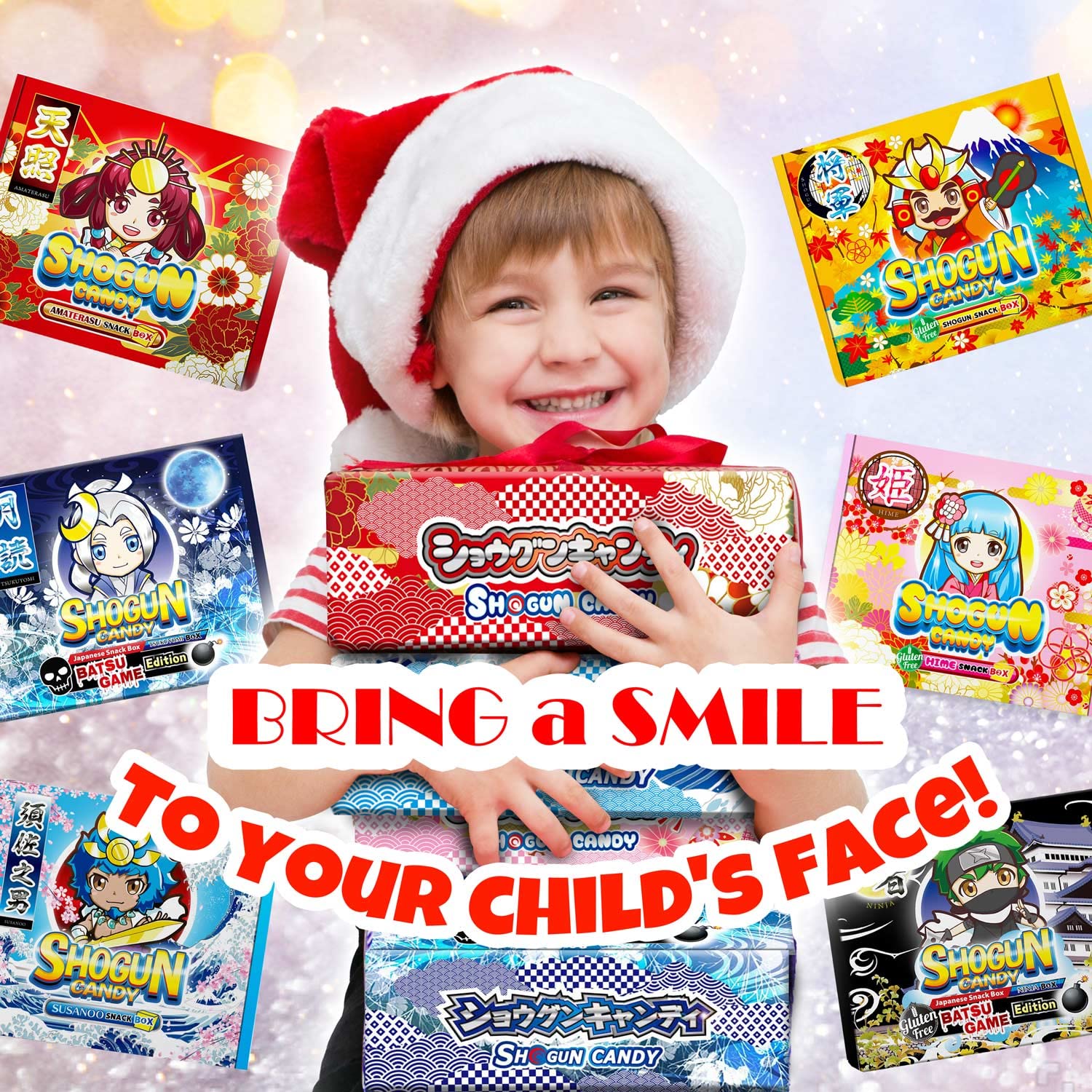 SHOGUN CANDY, 40 Pcs Japanese Snacks and Japanese Candy, Popin Cookin Japanese Snack Box, Kawaii Dagashi Box, (TSUKUYOMI Mystery BOX)