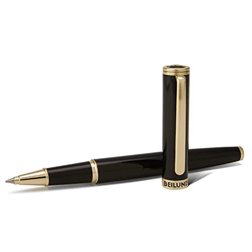 BEILUNER Luxury Rollerball Pen,24K Gold Trim,Noble and Elegant Designs,Schneider Ink Refill, Best Roller Ball Pen Gift Set for Men & Women, Professional, Executive Office, Nice Pens