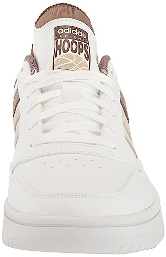 adidas Originals Men's Hoops 3.0 Sneaker, White/Earth Strata/Wonder Beige, 9