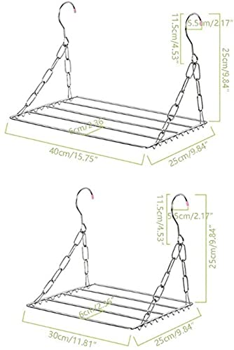 ZyHMW Clothes Airer Balcony Folding Shoe Drying Rack Clothes Airer Stainless Steel Laundry Underwear X6HC,Clothes Airer (Size : 40cm) (Size : 40cm)