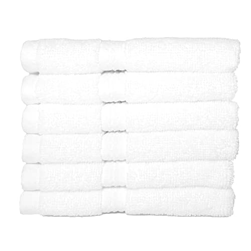 American Choice Luxury Spa Towel Set, Made in The USA, 100% US Grown Cotton | Absorbent & Soft (6 Piece Wash Towel Set, Bright White)