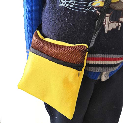 Heave Hamster Carrier Bag,Guinea Pig Hamster Carrier Pouch Bag,Breathable Outgoing Travel Bag for Small Animals Sugar Glider Hedgehog Hamster Rat Squirrel Coffee