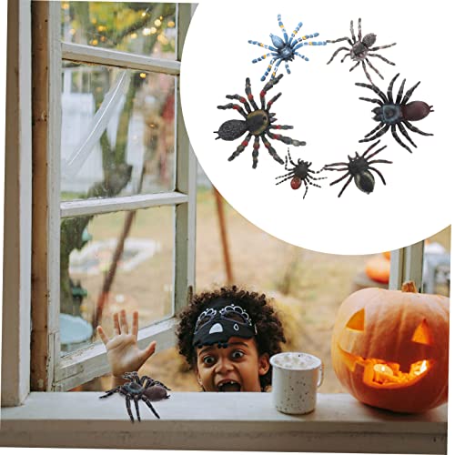 Alasum Plastic Animals Figures 28 pcs Models Decorative Scene Figures Realistic Model Party Fake Decor Creepy Prank Toys Spiders Decors Simulation Plastic Spider Prop Halloween Halloween Decor