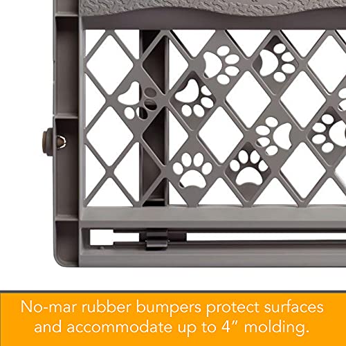 MYPET North States 40β Paws Portable Pet Gate: Made in USA, Expands & Locks in Place with No Tools. Pressure Mount. Fits 26"-40" Wide (23" Tall, Fieldstone)