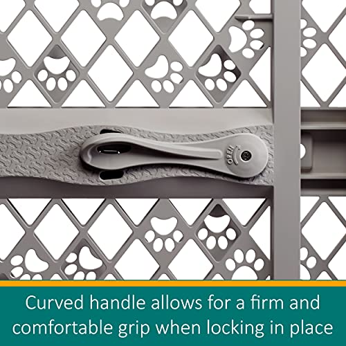 MYPET North States 40β Paws Portable Pet Gate: Made in USA, Expands & Locks in Place with No Tools. Pressure Mount. Fits 26"-40" Wide (23" Tall, Fieldstone)