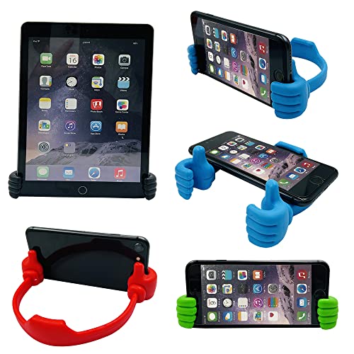 YuCool 4 Packs OK Cell Phone Stands, Adjustable Flexible Cellphone Stand,Mobile Smartphone Display Holder-4 Colors