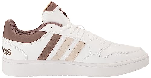 adidas Originals Men's Hoops 3.0 Sneaker, White/Earth Strata/Wonder Beige, 9