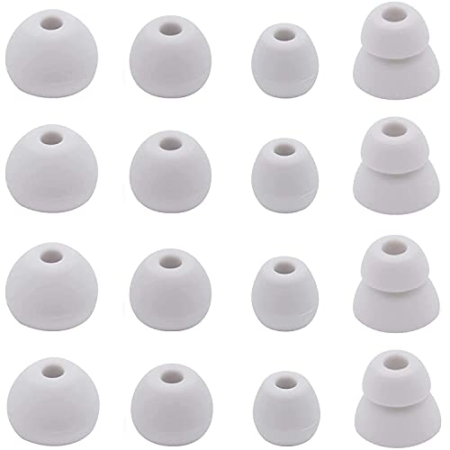 BLLQ Gray Ear Tips Compatible with Beats Flex, Replacement Ear Buds Ear Cap Ear Plug Eartips for Beat s Flex Wireless Earbuds, 8 Pairs, Light Gray [Flex]