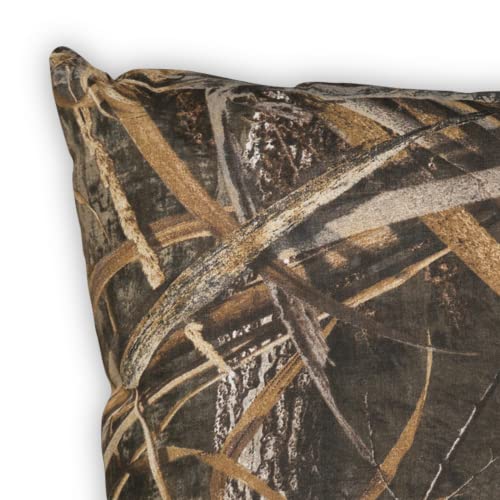 VISI-ONE Realtree Max-5 Forest Tree Hunting Camouflage Square Decorative Throw Pillow Cover Set 18" x 18" Inches Pack of 2, Brown