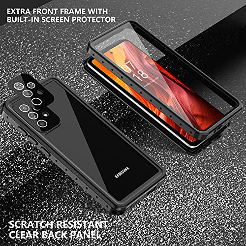 Oterkin for Samsung Galaxy A52 Case, A52 Waterproof Case Built-in Screen Protector Dustproof Shockproof IP68 Underwater Full Body Sealed Daily-Use Clear Case for Samsung A52 5G 6.5 inch