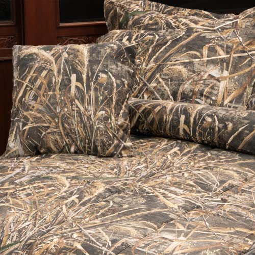 VISI-ONE Realtree Max-5 Forest Tree Hunting Camouflage Square Decorative Throw Pillow Cover Set 18" x 18" Inches Pack of 2, Brown