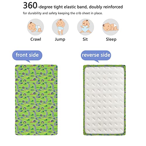 Car Race Track Themed Fitted Crib Sheet,Standard Crib Mattress Fitted Sheet Ultra Soft Material-Baby Sheet for Boys Girls, 28β x52β,Multicolor