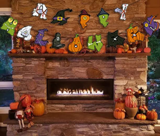 Halloween Party Balloons Decorations Purple Black Orange Green Balloons Halloween Spider Webs Halloween Party Banners