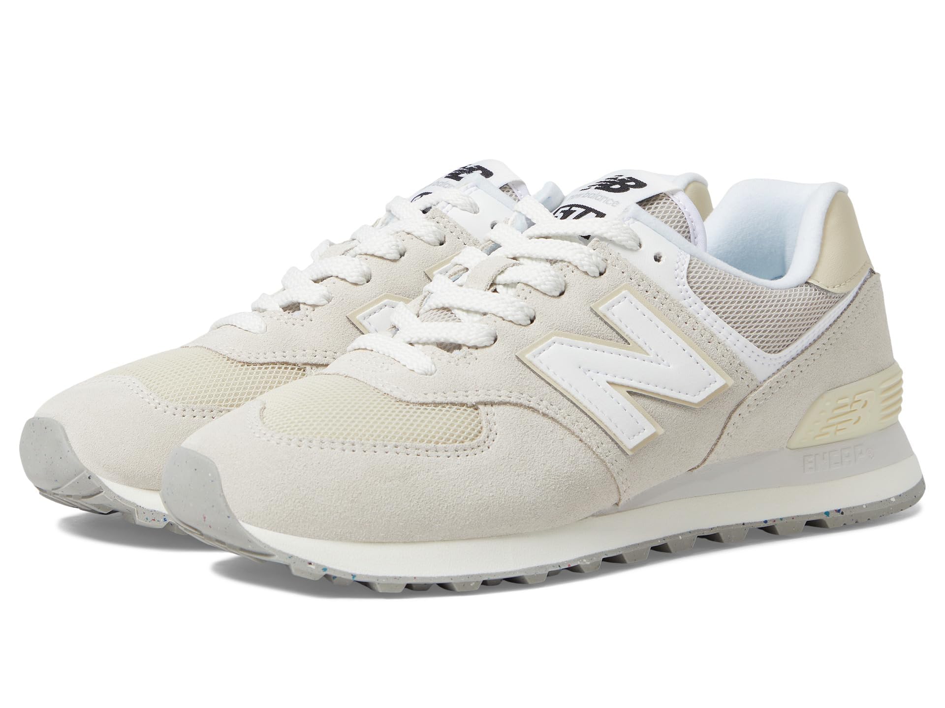 New Balance Unisex 574 V2 Familiar Ground Sneaker, White/Grey, 11 US Men