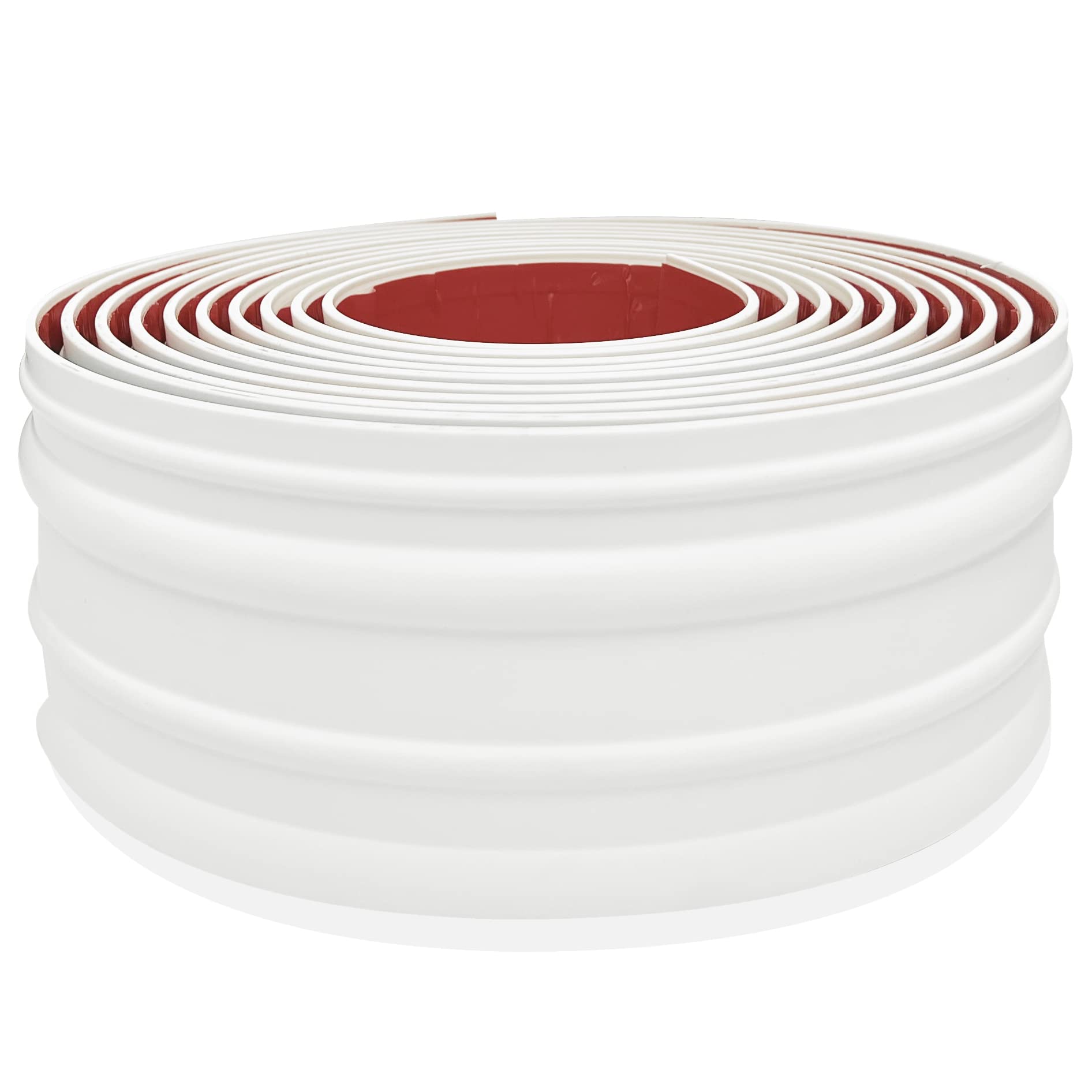 PRO FLEX White Vinyl Wall Base Decor, 6 inch X 20 ft Wall Base Trim with Super Strong Peel and Stick Adhesive Back - Flexible Self Stick Vinyl Wall Base - Easy Install Vinyl Floor