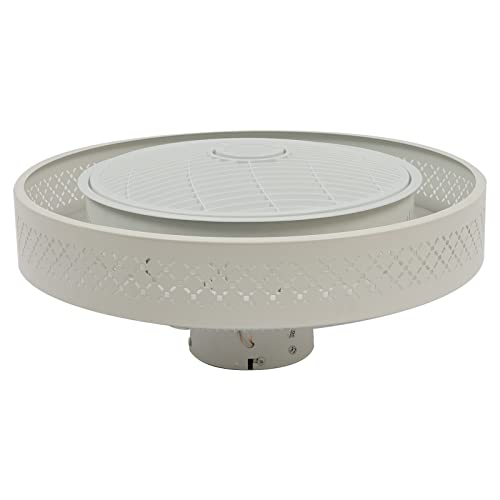 HAPPCUCOE Modern Ceiling Chandelier Flush Mount Ceiling Fan Light Dimmable LED Remote Control Chandelier White Bedroom Living Room Office 110V New