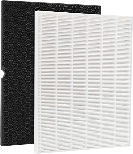 Nispira 116130 5500-2 Air Purifier Replacement Filter H for Winix 5500-2 AM80 True HEPA Activated Carbon 16.25 L x 12.5 W x 1.5 TH, 1 Set