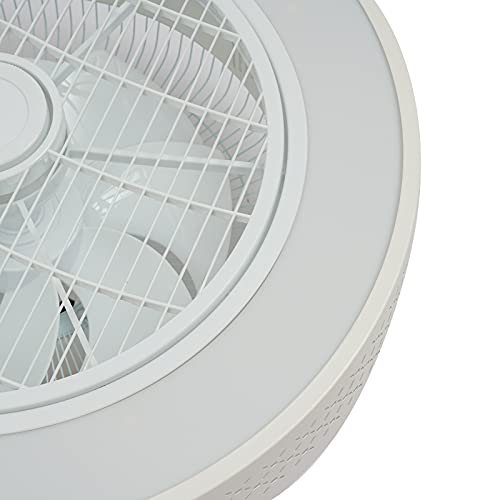 HAPPCUCOE Modern Ceiling Chandelier Flush Mount Ceiling Fan Light Dimmable LED Remote Control Chandelier White Bedroom Living Room Office 110V New