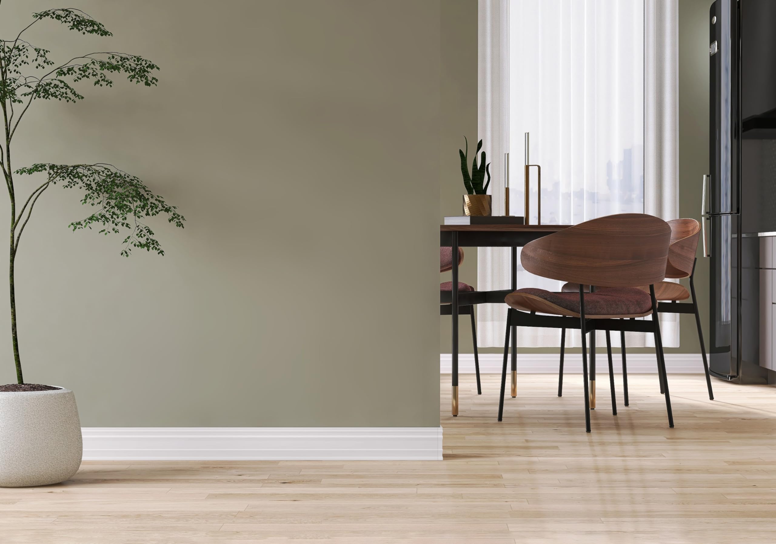 PRO FLEX White Vinyl Wall Base Decor, 6 inch X 20 ft Wall Base Trim with Super Strong Peel and Stick Adhesive Back - Flexible Self Stick Vinyl Wall Base - Easy Install Vinyl Floor