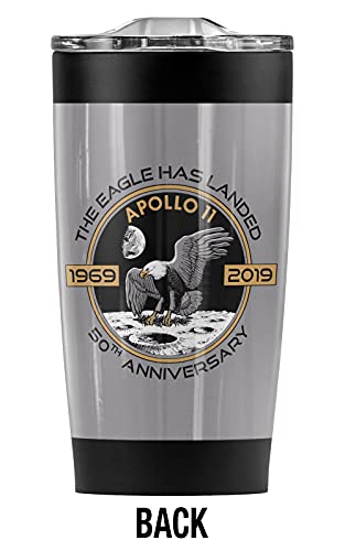 Logovision NASA Apollo Circle 50th Stainless Steel Tumbler 20 oz Coffee Travel Mug/Cup, Vacuum Insulated & Double Wall with Leakproof Sliding Lid | Great for Hot Drinks and Cold Beverages