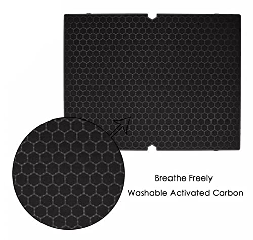 Nispira 116130 5500-2 Air Purifier Replacement Filter H for Winix 5500-2 AM80 True HEPA Activated Carbon 16.25 L x 12.5 W x 1.5 TH, 1 Set