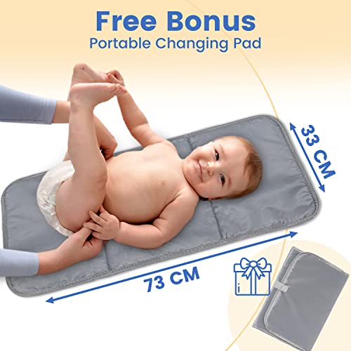 PILLANI Baby Diaper Bag Backpack - Large Travel Diaper Bags with Changing Pad - Newborn Essentials, Baby Registry Search, Shower Gifts