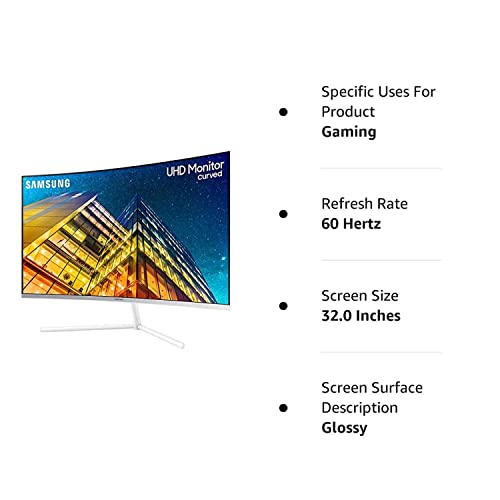Samsung 32" Class 4K UHD Curved Monitor - LU32R591CWNXZA (Renewed)