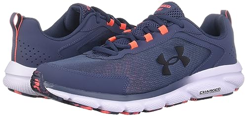 Under Armour Charged Assert 9 Sneakers for Men - Mesh Upper with Leather Overlays, Eva Sockliner, and Rubber Outsole Downpour Gray/Downpour Gray/Black 10 D - Medium