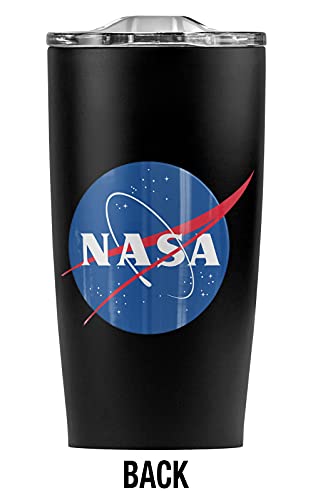 NASA Meatball Logo Stainless Steel Tumbler 20 oz Coffee Travel Mug/Cup, Vacuum Insulated & Double Wall with Leakproof Sliding Lid | Great for Hot Drinks and Cold Beverages