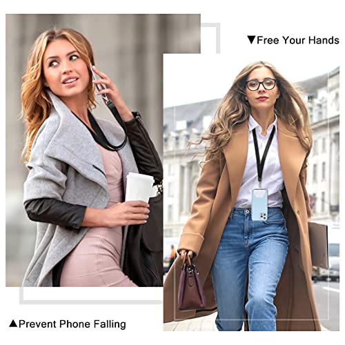 COCASES 4 Pack Phone Tether Tab, Phone Strap Connector for Cell Phone Safety Lanyard Patch (White x4)