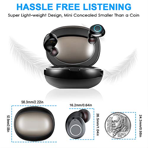 Wireless Earbud, Bluetooth 5.1 Headphones with HD Mic, 2023 Mini Bluetooth Earbud Deep Bass, 30H IP7 Waterproof Wireless Headphones, Wireless Earphones in Ear with Touch Control, USB-C Fast Charging