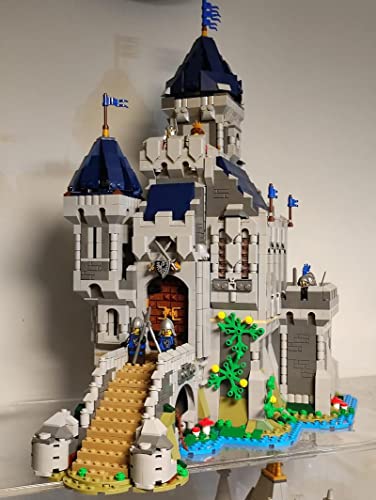 Street View Series MOC-101775 Medieval Castle MOC European Medieval Black Falcon Knight's Castle Assembled Building Blocks Educational Toy Set Compatible with L-e-g-o（3284PCS）