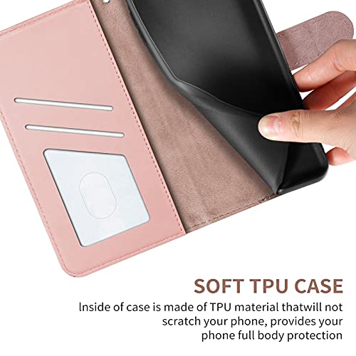ONV Wallet Case Compatible with Samsung Galaxy S9 Plus - Deer Shinny Flip Leather Case with Cash Pocket Card Slot Wrist Strap Shockproof Stand Magnet Cover for Samsung Galaxy S9 Plus [MHL] -Redgold