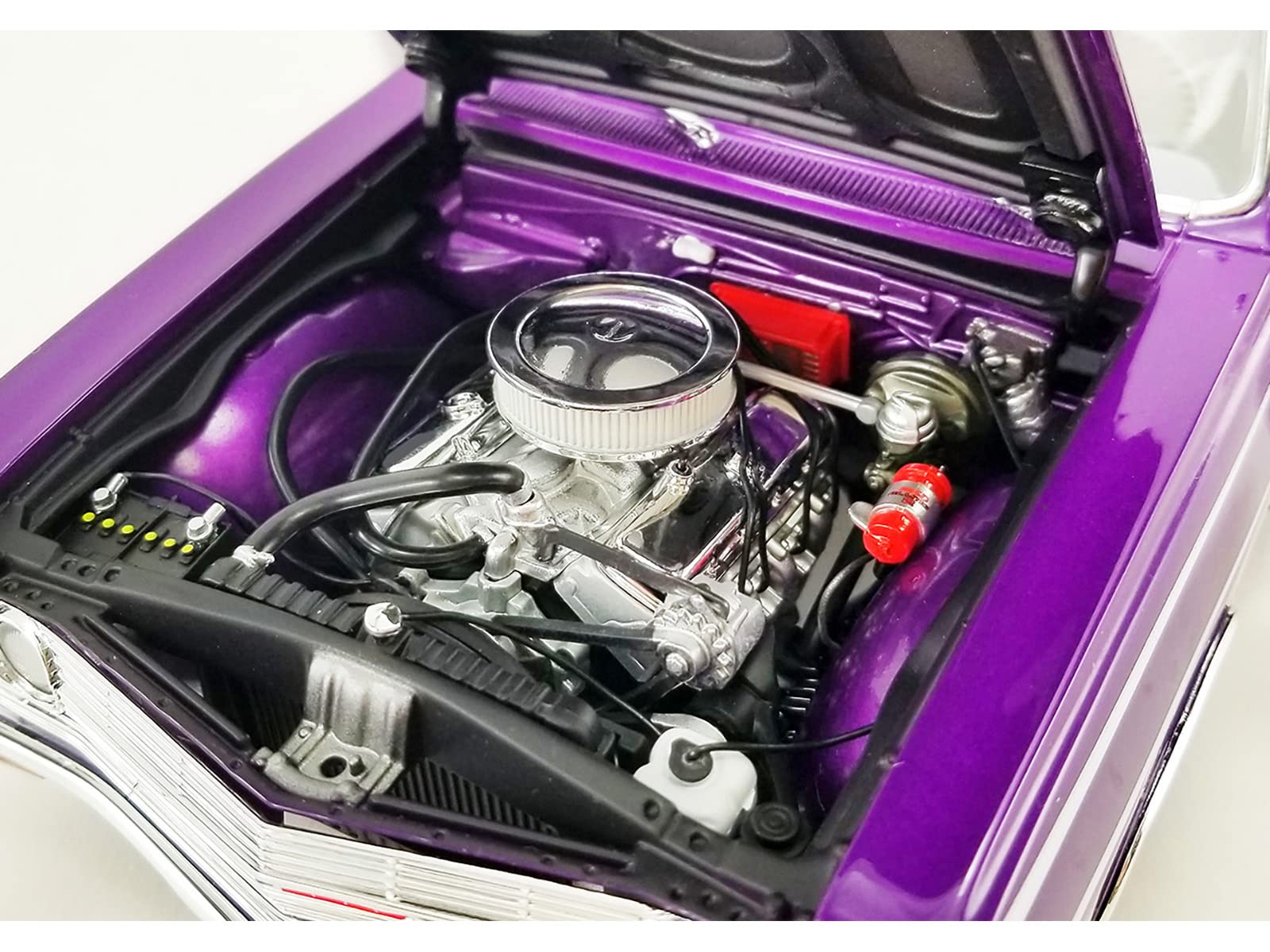 1965 Chevy El Camino SS Custom Cruiser Purple Met w/White Graphics Limited Edition to 678 Pieces Worldwide 1/18 Diecast Model Car by Acme A1805413