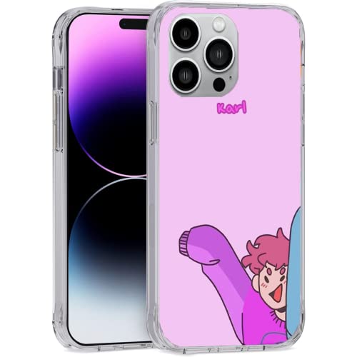 LEDSIX Phone Case Dream Mcyt Twitch Purple Sapnap Karl Jacobs SMP Wallpaper Shockproof Cover Funny Compatible with iPhone 7plus 8plus Clear Slim Transparent