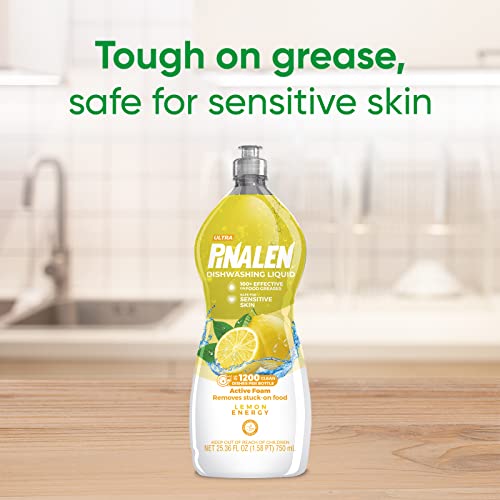 PINALEN Dishwashing Liquid Lemon Energy, 25.3 fl. oz., 1.78 pounds (2412)