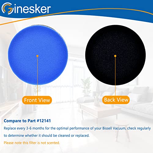 4 Pack Replacement Filter for Bissell Febreze Style 1214 Cleanview & PowerGlide Pet Upright Vacuum, Compare to Part #12141(Fragrance Scented)