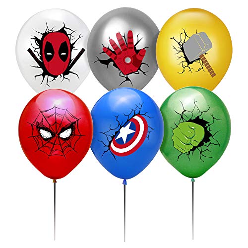 Superhero Decoration Balloon,Banners,Cake insert banner,Spider Man,Iron Man,Captain America Theme Party Set,Exclusive Cake Decoration,Party Supplies, Red,blue,yellow (SUPER 2)