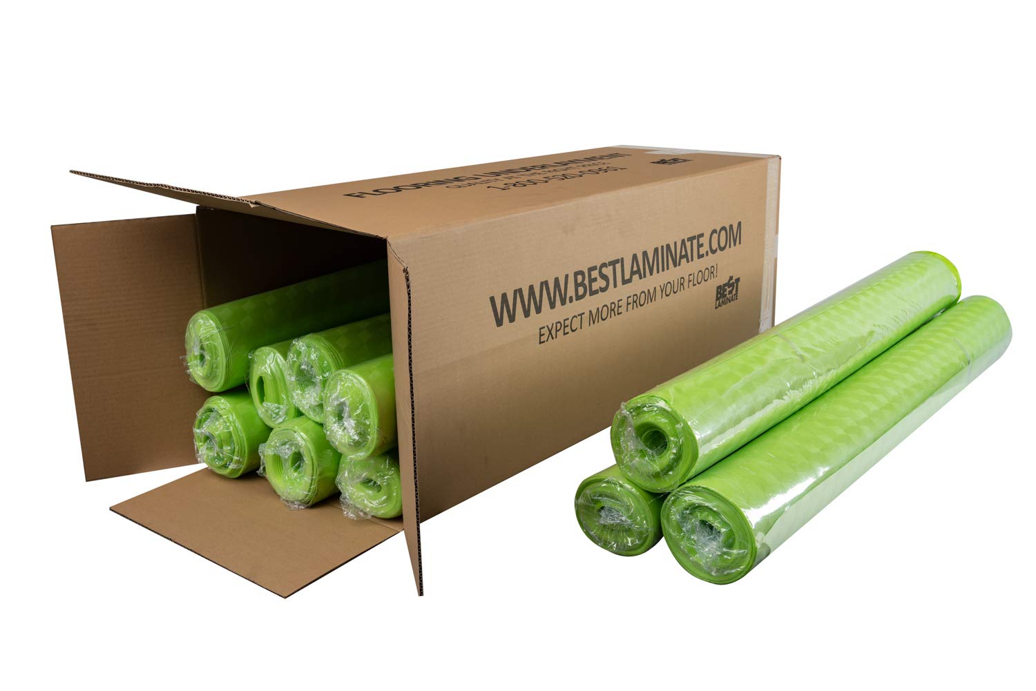 Bestlaminate IXPE 1mm 3-in-1 Vinyl Flooring Underlayment Bundle - 12 Rolls - 1200SF